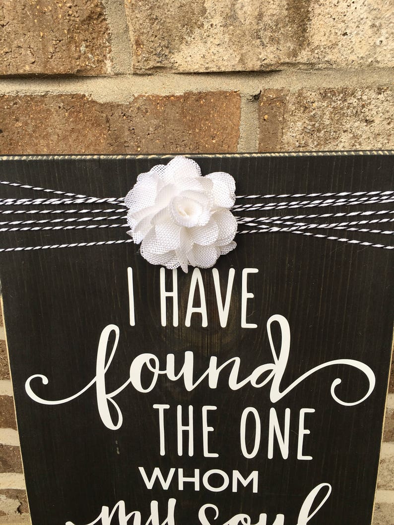 Rustic Wedding / Anniversary 11" X 18" Wooden Sign "i Have Found the ...