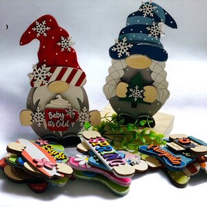 Interchangeable Set 4 Seasons Boy and Girl Gnomes Shelf Sitters Gift ...