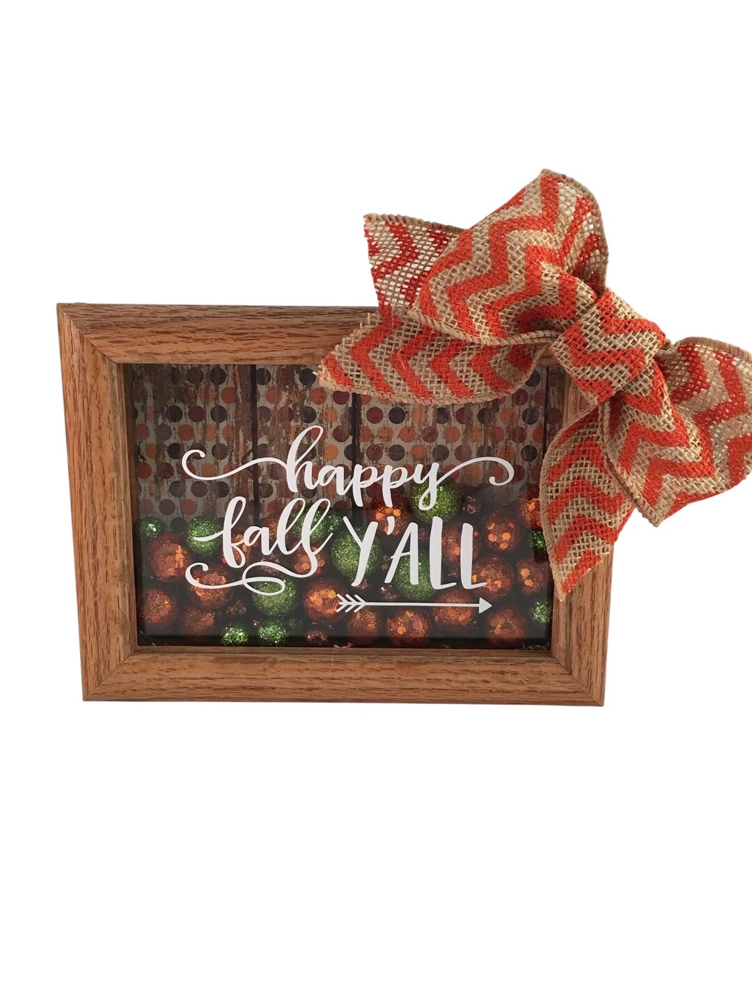 Happy Fall Y’all - 5 X 7 Wooden Shadow Box - With Fall Filler - Etsy