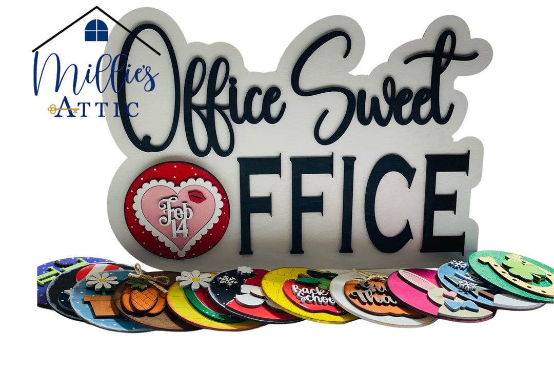 Interchangeable - Office Sweet Office - Stand up or Hanging Sign - for ...