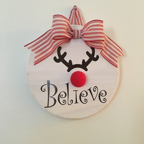 Believe Wreath Sign - Etsy