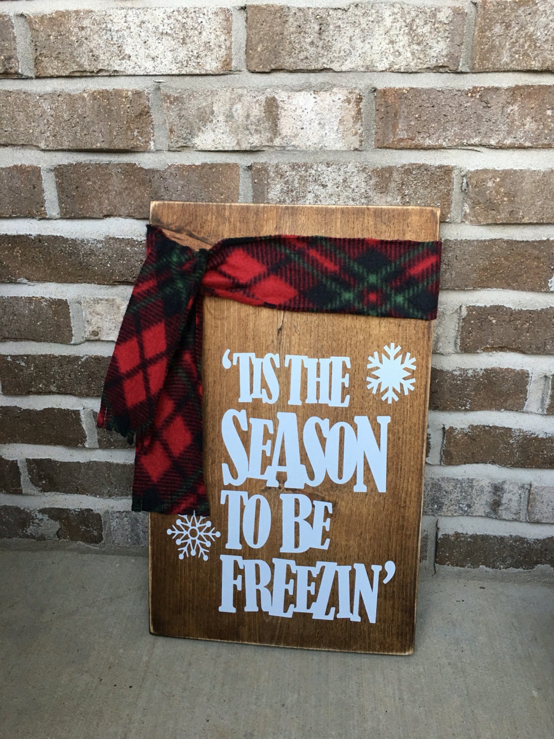 11" X 18" 'tis the Season to Be Freezin' Rustic Wooden Christmas ...