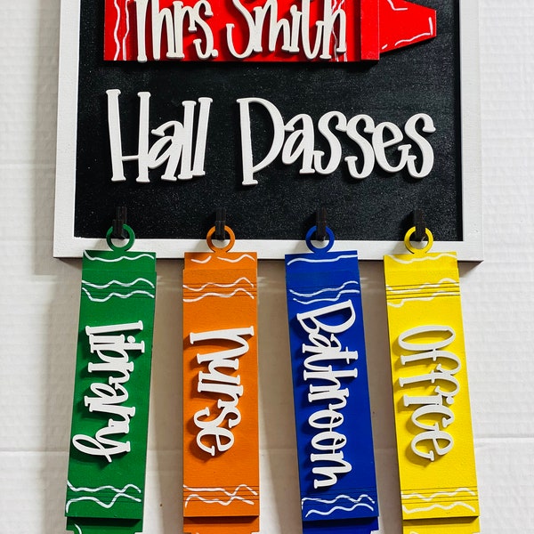 Hall Pass Hanger - Etsy
