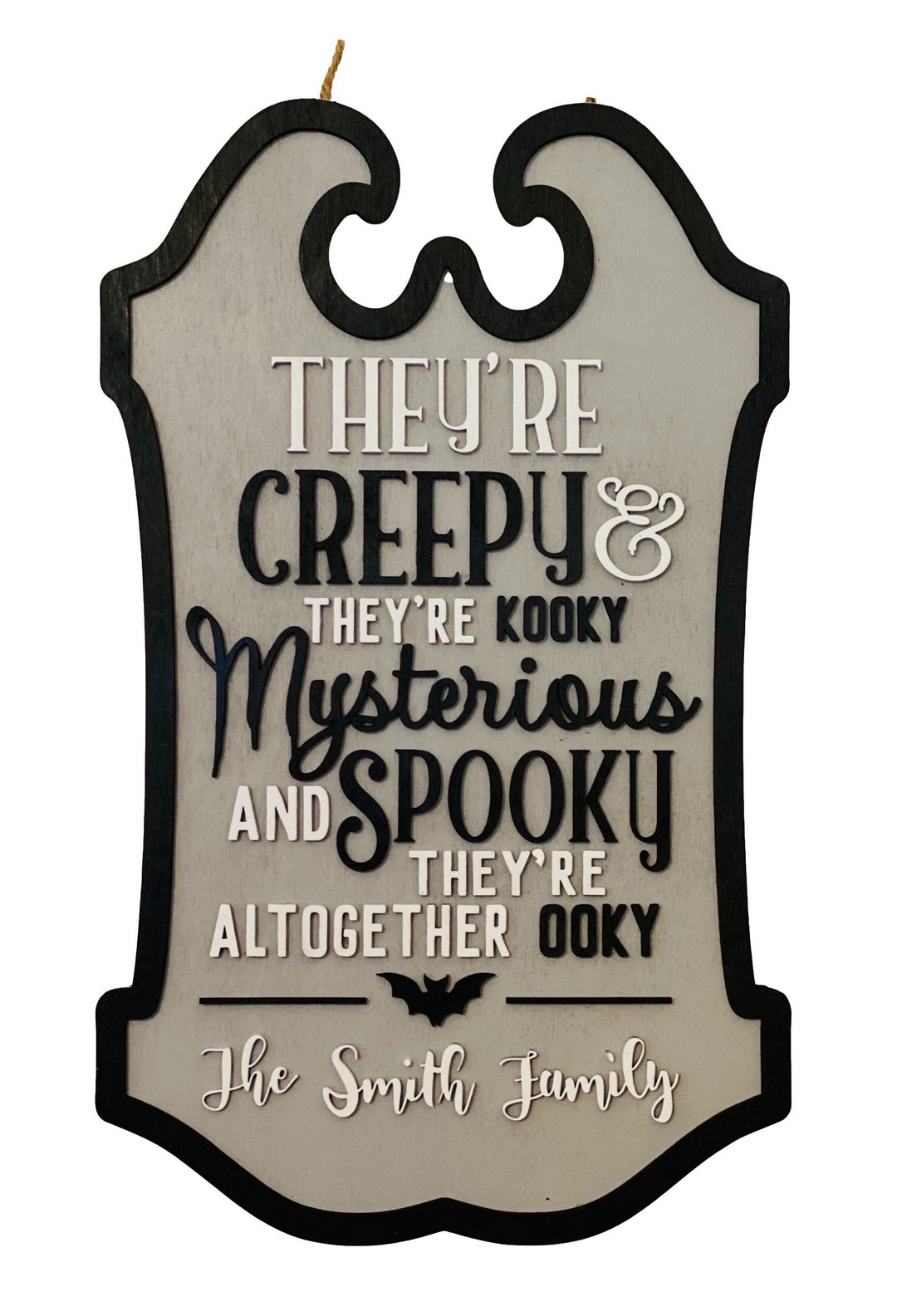 Layered Wood - Personalized Addam’s Family Song -halloween Door Sign - Etsy