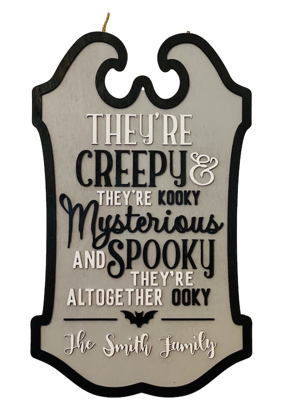 Layered Wood Personalized Addams Family Song halloween - Etsy