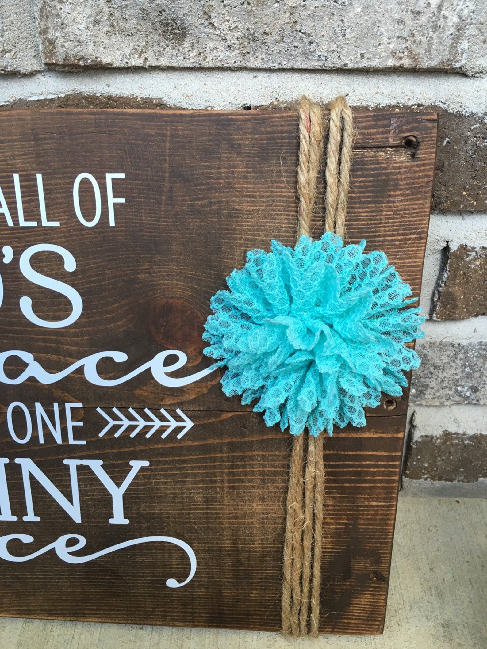 Rustic Nursery Wooden Sign "all of God's Grace in One Tiny Face" - Etsy