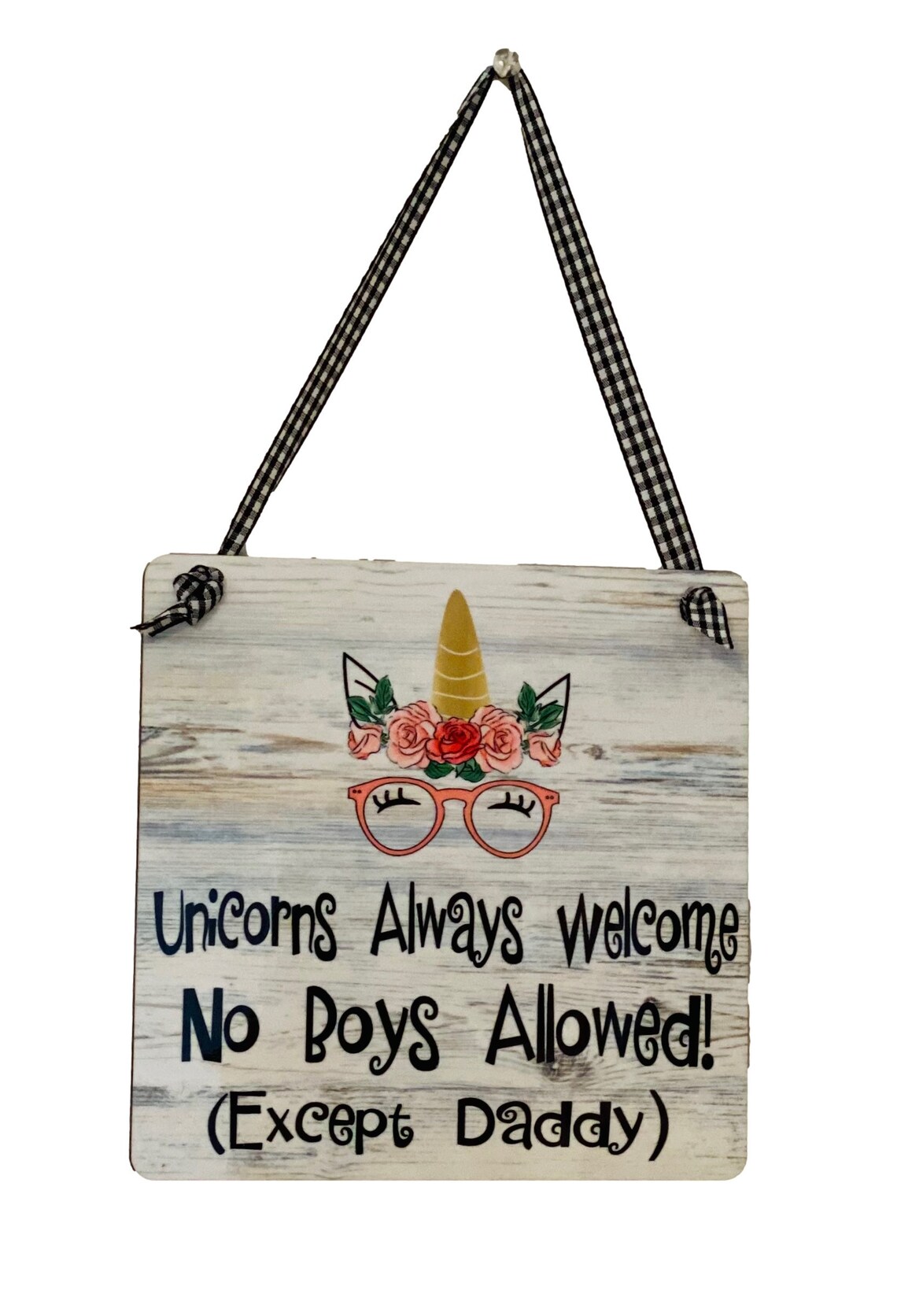 Adorable Unicorns Welcome Wooden Door Sign Hanger - Etsy