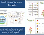 Items similar to Learn Names of FRUITS in FRENCH with Teacher ...