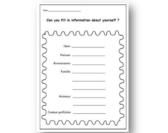 FRENCH LEARNING / French Worksheet Printable For Children / | Etsy