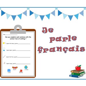 FRENCH TEACHER WORSHEET / Kids Activities Downloadable Printable ...