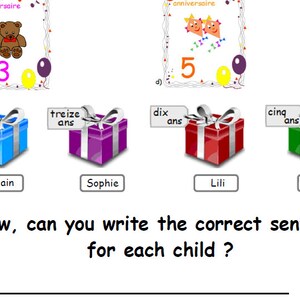 BIRTHDAY FRENCH WORKSHEET/ Matching and Writing Activities French ...