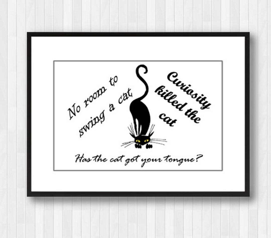 Cat Print,cat Quote,digital Cat Art,cat Poster,cat Wall Decor,cat ...