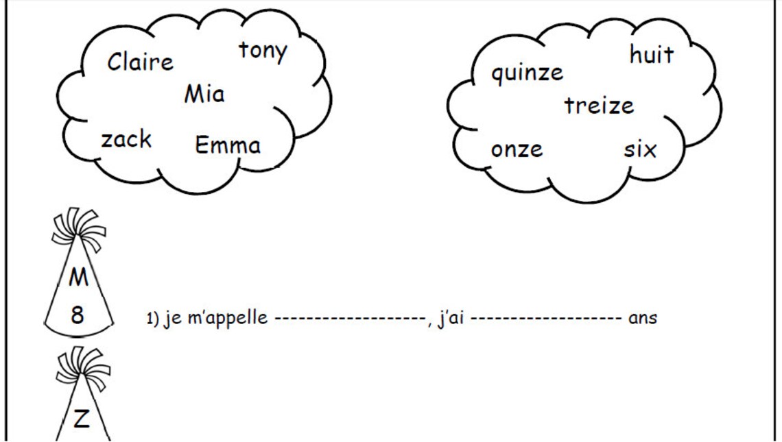 INTRODUCING YOURSELF With French Printable / Primary Teacher / Primary ...