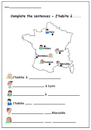 FRENCH Writing Activity Printable Language Worksheet / French for Kids ...
