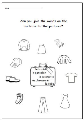 FRENCH TEACHER / Clothes Vocabulary / French Printable / - Etsy