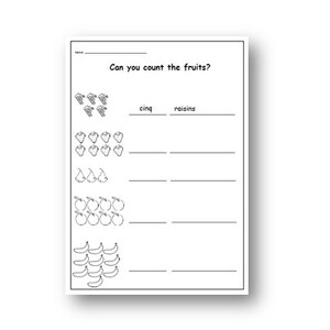 MATHS & LITERACY FRENCH Printable / Learn French Numbers With Counting ...
