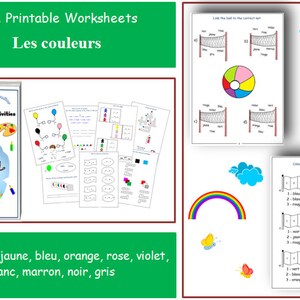 Learning French Colours With Teacher Worksheets / French for Kids ...