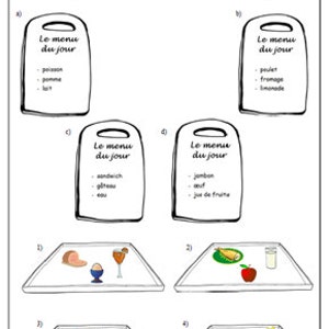 Food Menu FRENCH Printable/french Teacher Resource/learning French ...