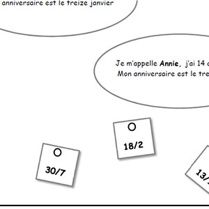 SCHOOL WORKSHEET to Learn Birthday Dates in FRENCH / Activity School ...
