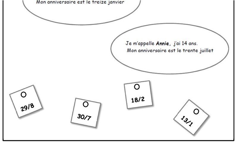 SCHOOL WORKSHEET to Learn Birthday Dates in FRENCH / Activity School ...