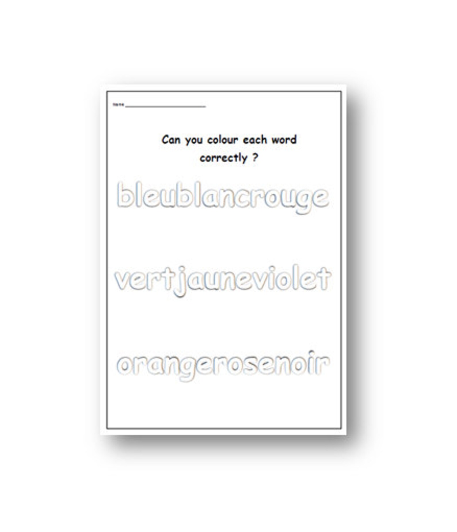 FRENCH LEARNING COLOURING Printable / French for Kids Language Learning ...