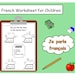 BREAKFAST FRENCH WORKSHEET / French Language Educational Resources ...