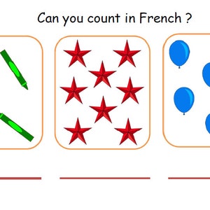 FRENCH LEARNING Worksheet for Counting Numbers / Maths Print Activity ...