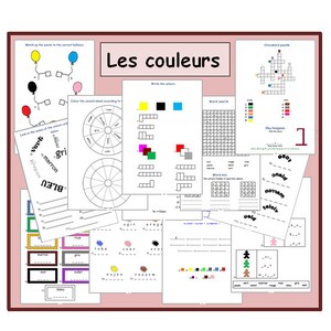 Learning French Colours With Teacher Worksheets / French for Kids ...