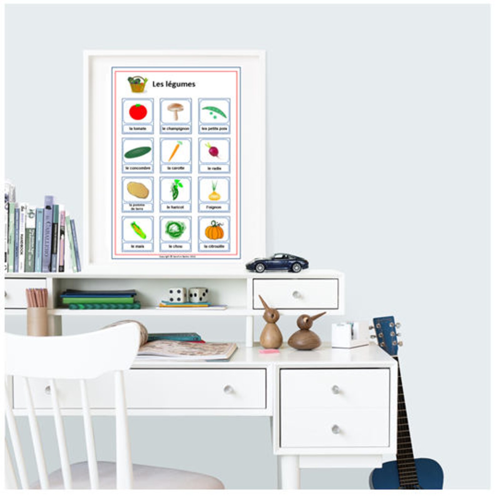 FRENCH POSTER to Learn Names of Vegetables / French Teacher / School ...