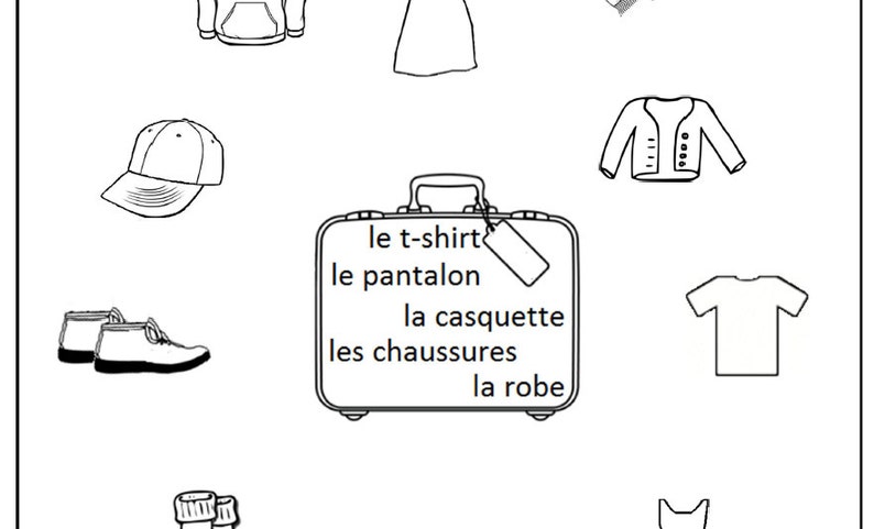 FRENCH TEACHER / Clothes Vocabulary / French Printable / Language ...