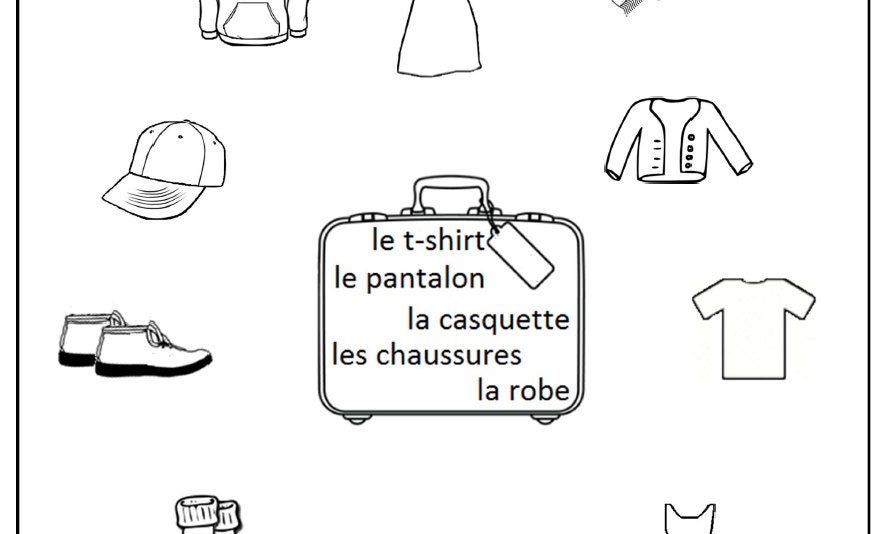 FRENCH TEACHER / Clothes Vocabulary / French Printable / | Etsy