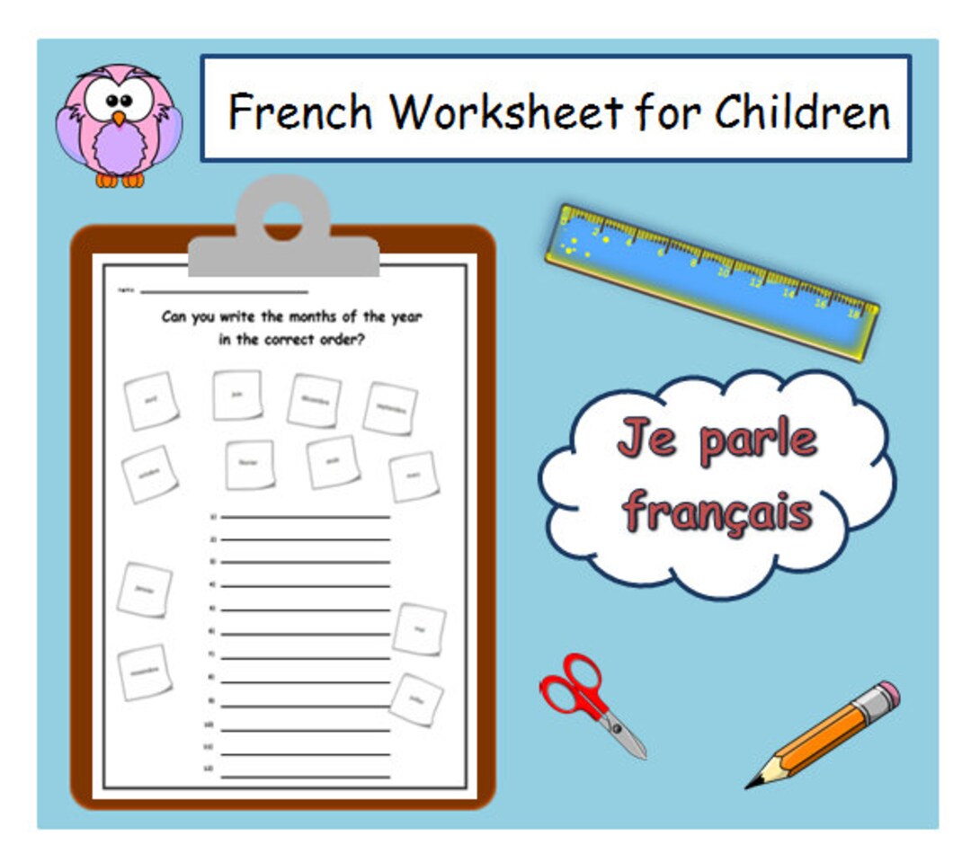 FRENCH TEACHER PRINTABLE Months of the Year Lesson Plans / French ...