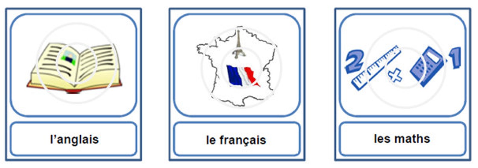 SCHOOL TOPICS FRENCH School Poster,learn Names of School Topics in ...