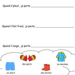 FRENCH TEACHER WORSHEET / Kids Activities Downloadable Printable ...