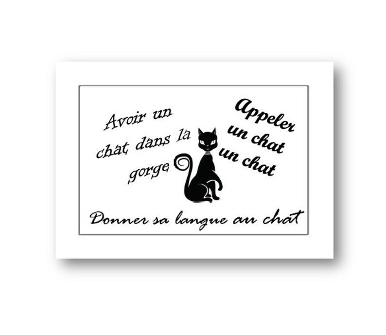 Cat Quotes,cat Wall Art,cat French Poster Print,cat Wall Decor,cat ...
