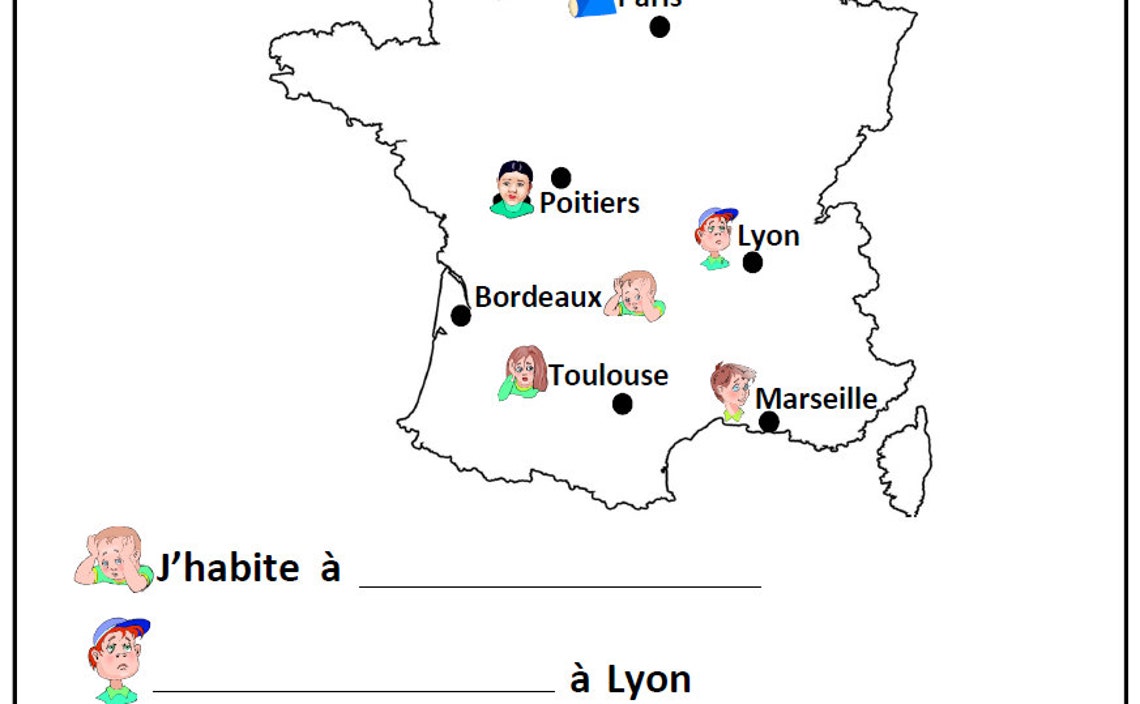 FRENCH Writing Activity Printable Language Worksheet / French for Kids ...