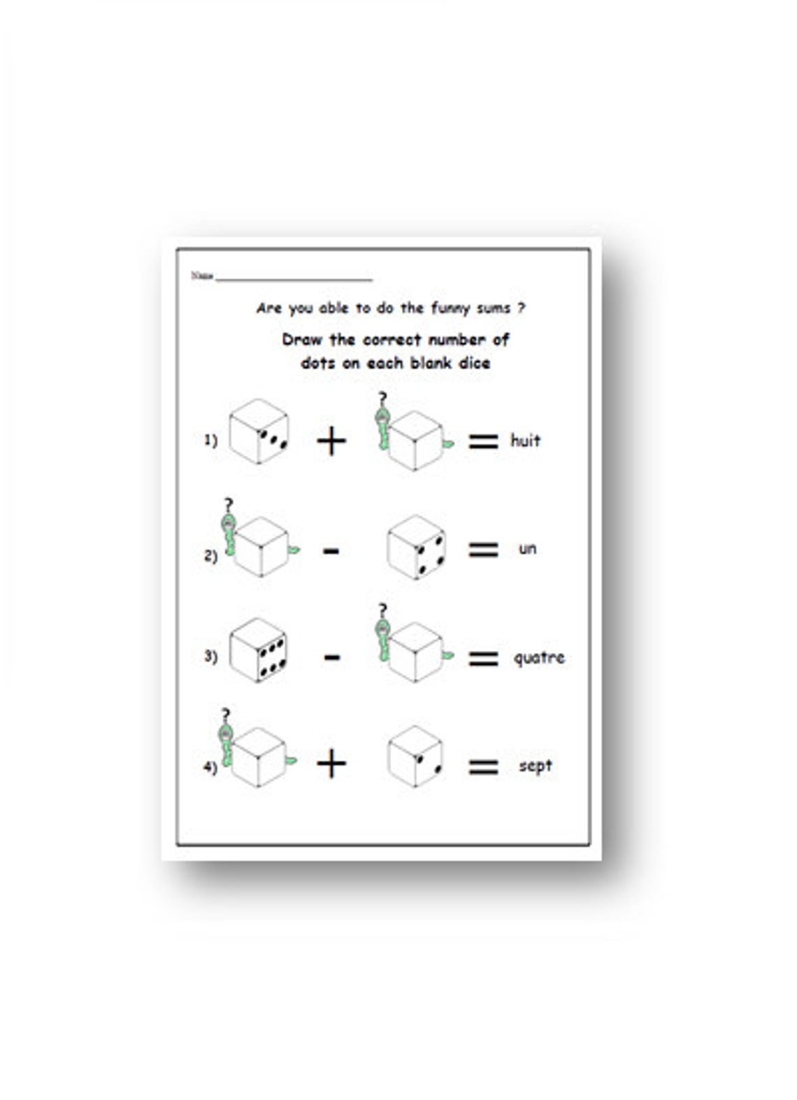FRENCH LEARNING NUMBERS With French Printable / French for Kids ...