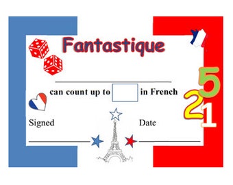 INSTANT DOWNLOAD - Printable FRENCH Language Award - Student Reward ...