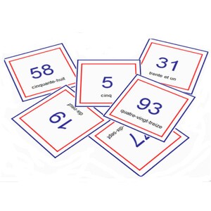 FRENCH NUMBER FLASHCARDS 1/100 With Pronunciation on Audio File,numbers ...