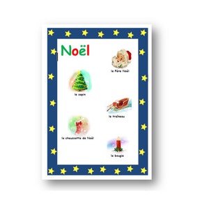 CHRISTMAS FRENCH POSTER / Learn Christmas Words With Learning Poster ...