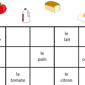 Teacher Worksheet Food Words FRENCH Learning/kids Activities Printables ...