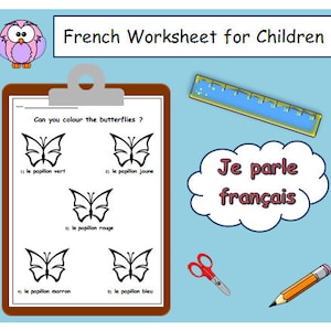 COLOURS FRENCH PRINTABLE Teacher Worksheet / Language Learning French ...