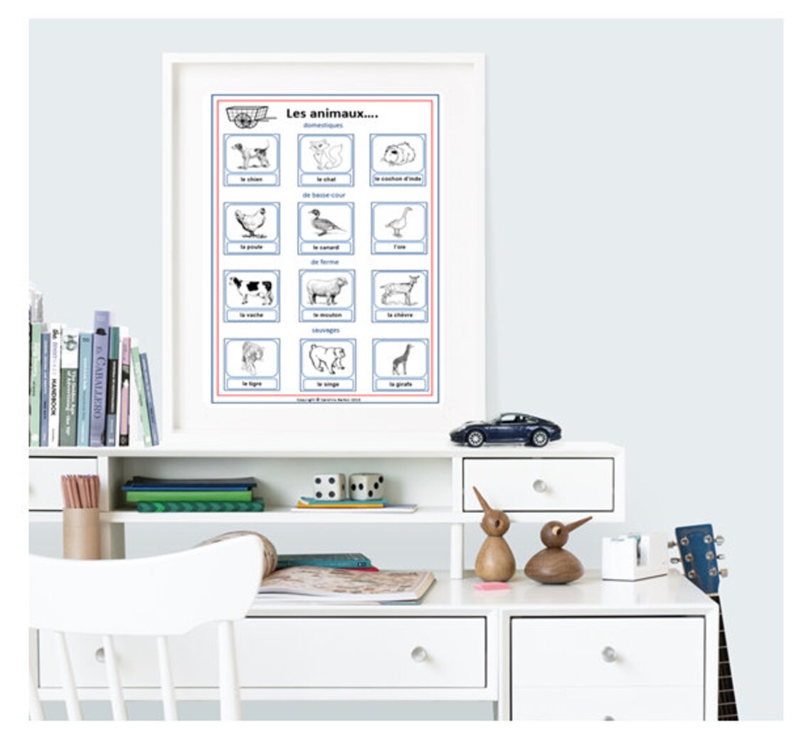 ANIMAL FRENCH POSTER / Educational School Poster / French Teacher ...