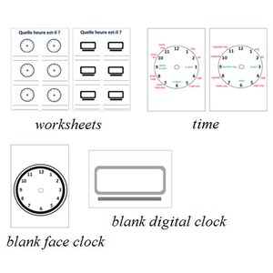 EDUCATIONAL PRINTABLES / Learn the Time in French With Clock Cards ...