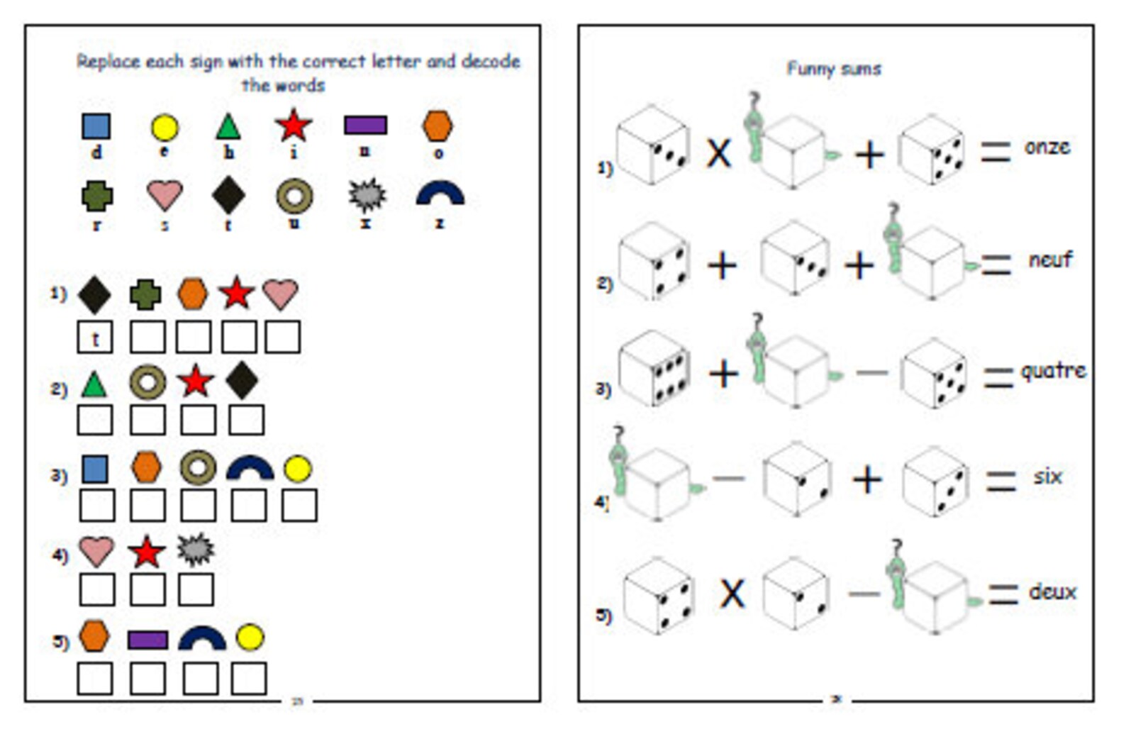 French Numbers Lessons & Activities , French Learning Worksheets ...