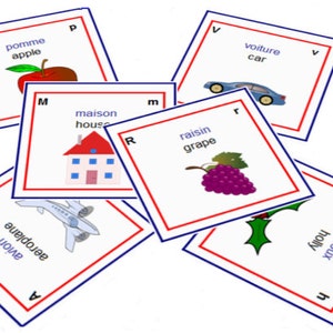 FRENCH ALPHABET FLASHCARDS With Pronunciation on Audio File,alphabet ...