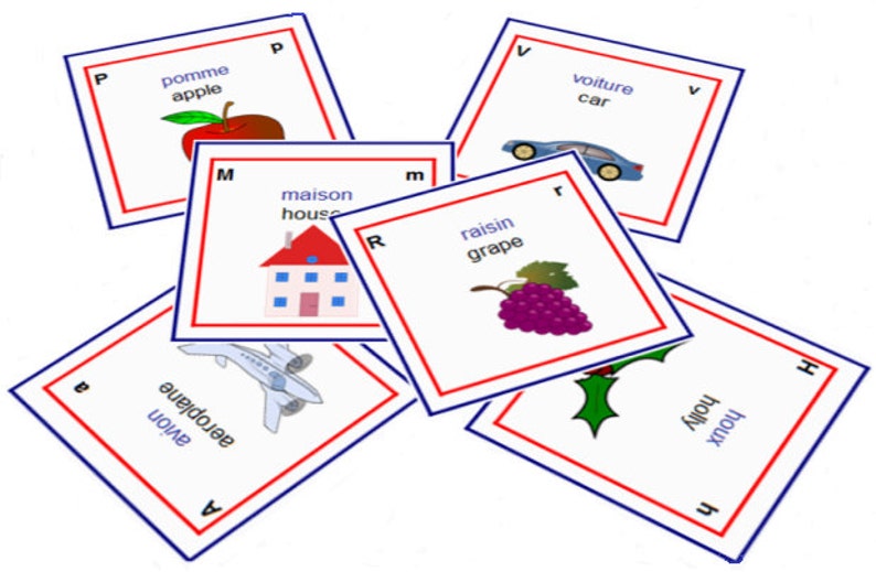 FRENCH ALPHABET FLASHCARDS With Pronunciation on Audio File,alphabet ...