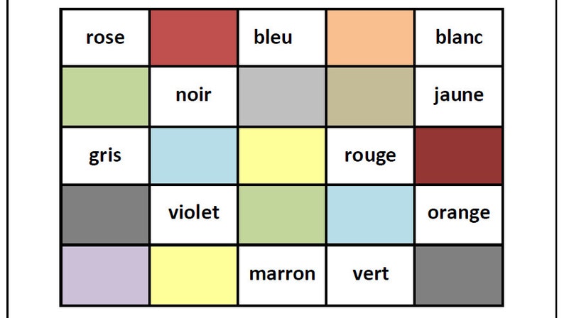 COLOURING FRENCH PRINTABLE Activity Pattern Design / Learn French ...