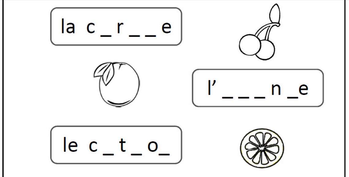 FRENCH TEACHER Literacy Worksheet/kids Activities Printables for ...