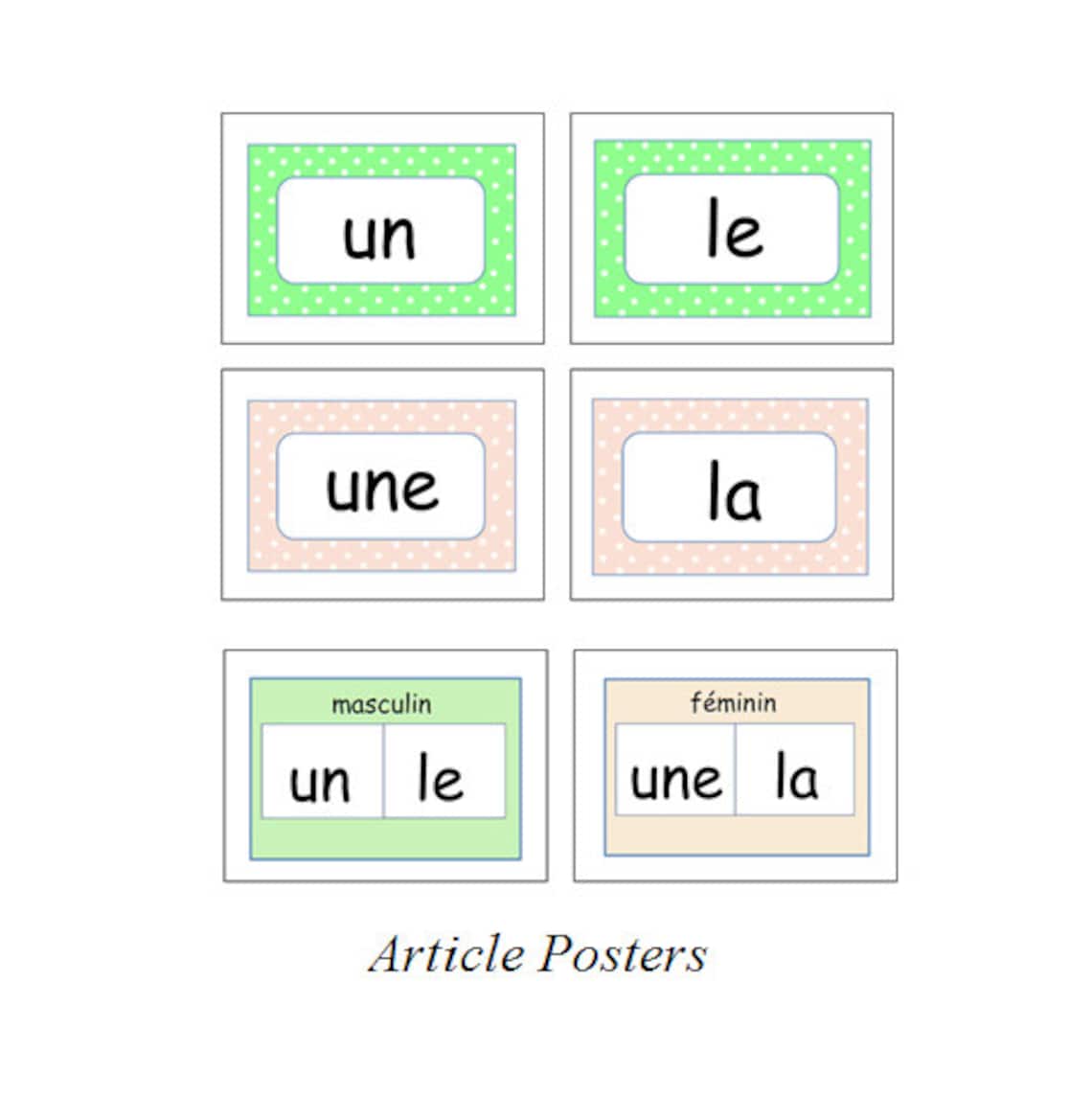 MASCULINE & FEMININE of French Nouns-education-learn French Words ...